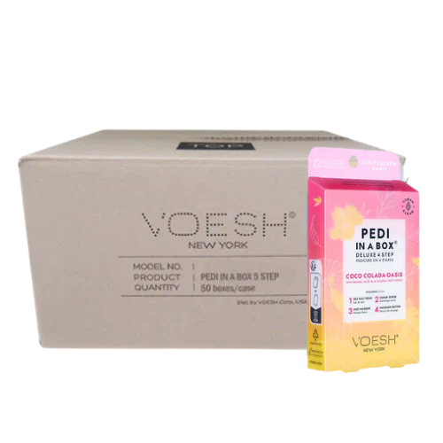 VOESH Deluxe Pedicure In A Box 4 In 1 (Case 50 packs) - Coco Colada Oa ...